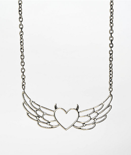 Stone + Locket Lou 19" Silver Necklace | Zumiez