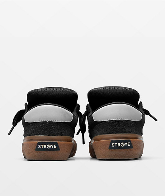 Straye Logan Puff Black & Gum Skate Shoes | Zumiez