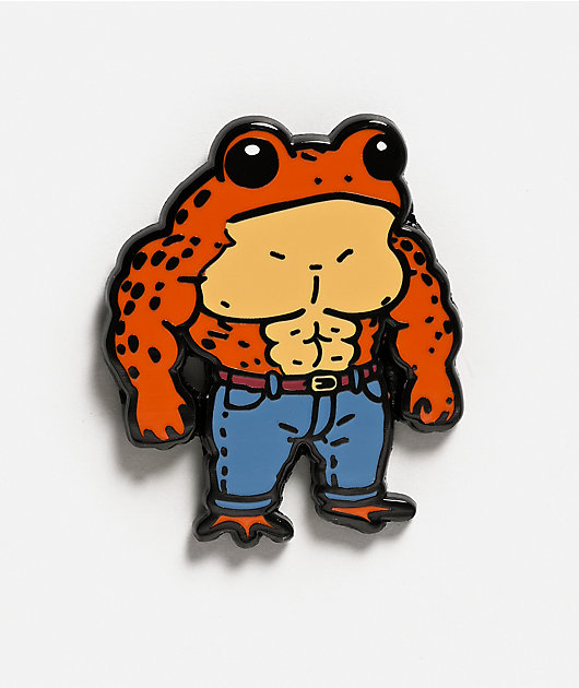 Strike Gently Buff Frog Enamel Pin | Zumiez