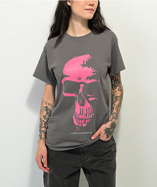 Terror Tales Skully Grey T-Shirt | Zumiez