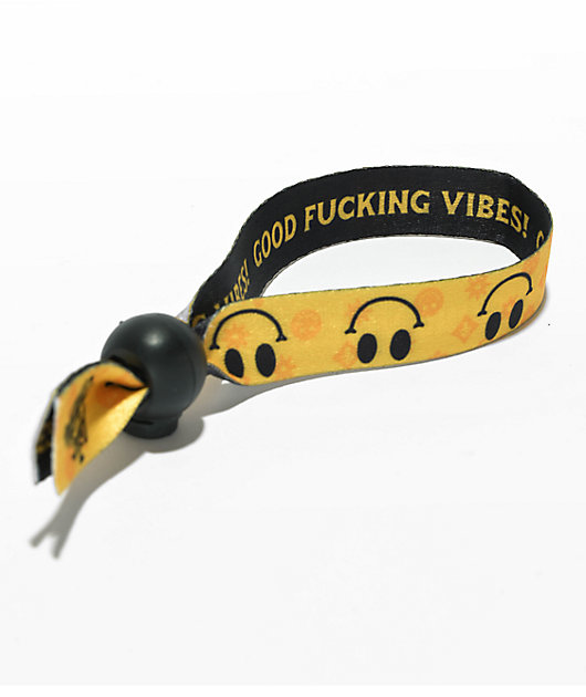 The Artist Collective Smile Monogram Fest Yellow & Black Bracelet | Zumiez