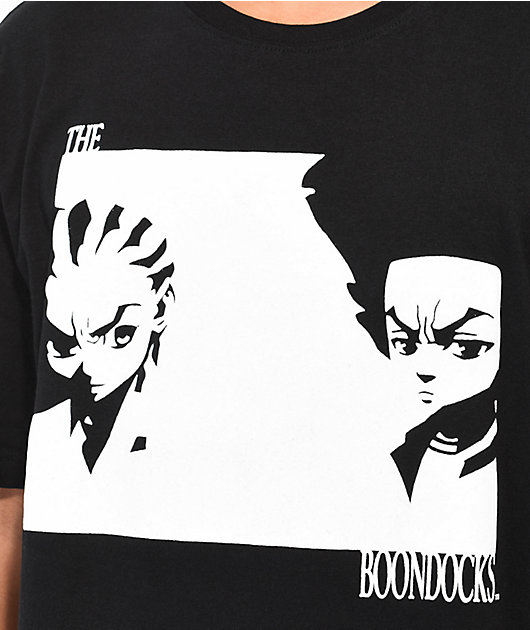 The Boondocks Black & White Black T-Shirt | Zumiez