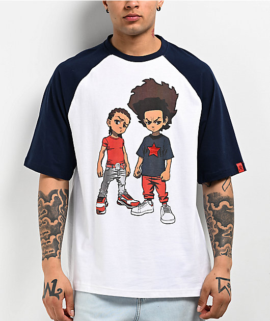 The Boondocks Brothers White Raglan T-Shirt | Zumiez