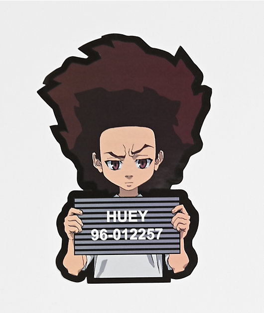 The Boondocks Huey Mugshot Sticker | Zumiez