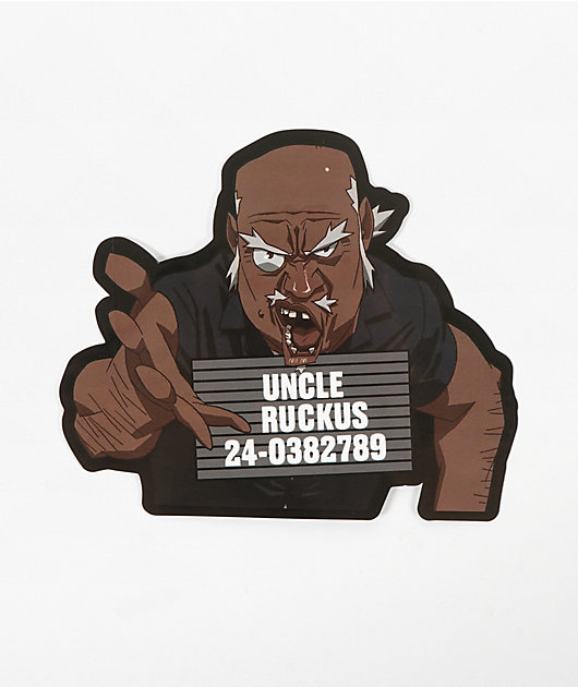The Boondocks Uncle Rukus Mugshot Sticker | Zumiez