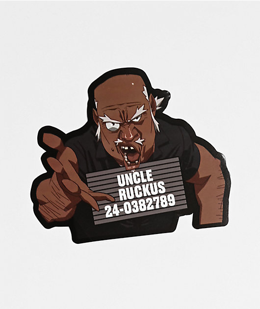 The Boondocks Uncle Rukus Mugshot Sticker | Zumiez