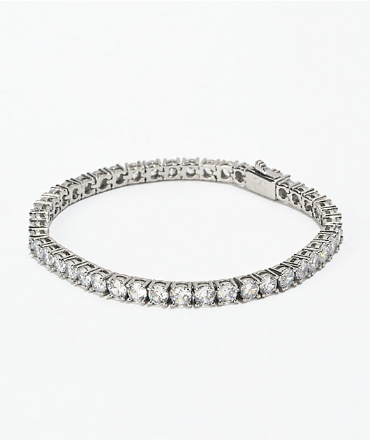 The Gold Gods 4mm White Gold Diamond Tennis Bracelet