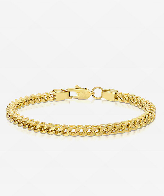 The Gold Gods Gold 8" Franco Box Bracelet | Zumiez