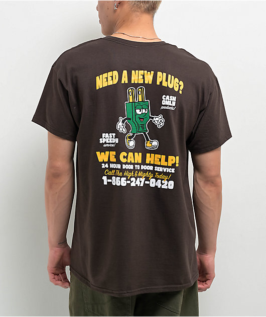 The High & Mighty The Plug Brown T-Shirt | Zumiez