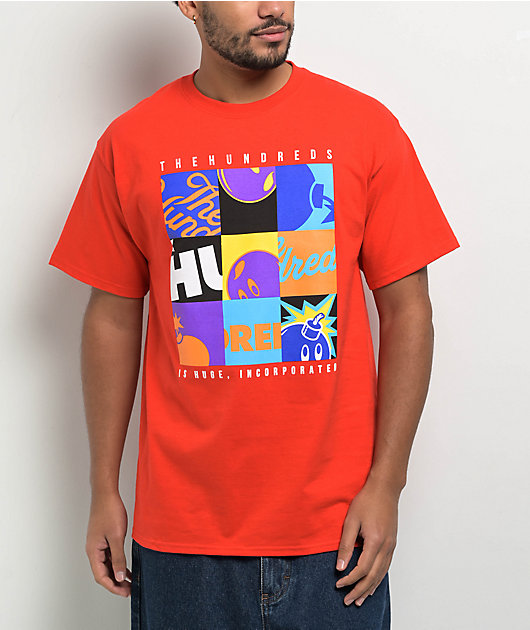 The Hundreds Squares Red T-Shirt | Zumiez