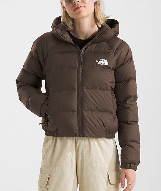 The North Face Hydrenalite Down Brown Puffer Hoodie | Zumiez