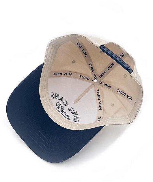 Theo Von Gang Gang Cream & Navy Snapback Hat | Zumiez
