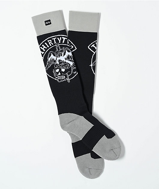 ThirtyTwo Halo Black & White Snowboard Socks | Zumiez