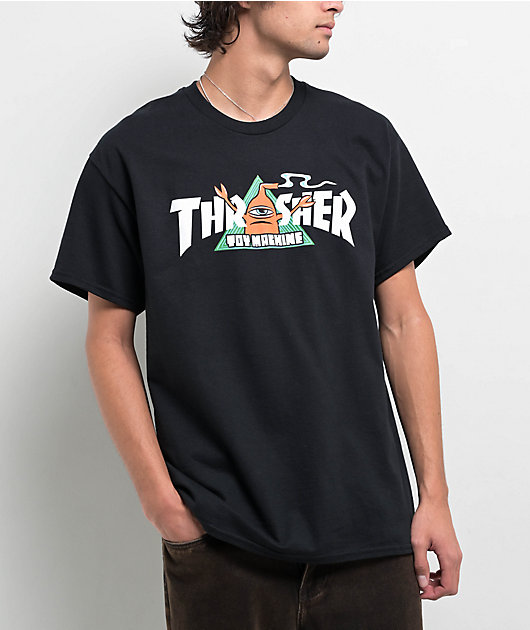Thrasher x Toy Machine Vortex Black T-Shirt | Zumiez
