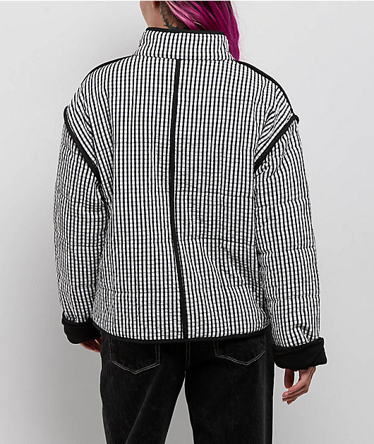 Thread & Supply Black Gingham Quilted Jacket | Zumiez