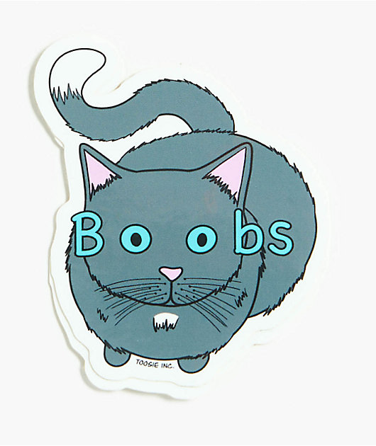 Toosie Boobs Cat Sticker | Zumiez