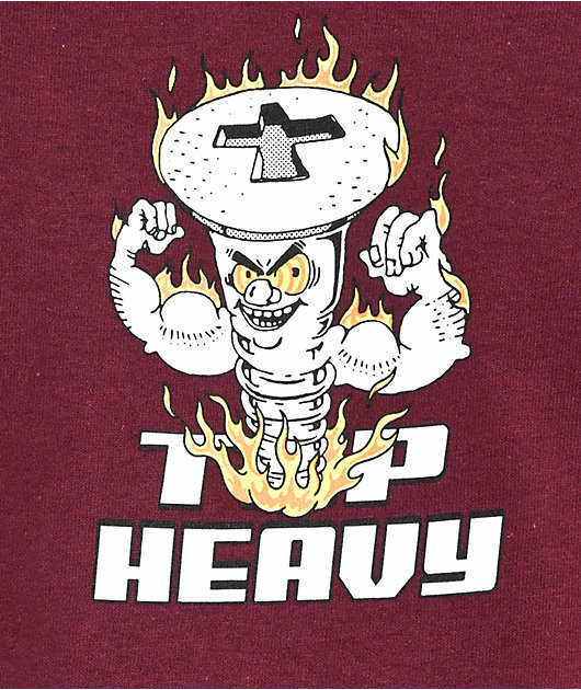 Top Heavy Hard Wear Burgundy T-Shirt | Zumiez