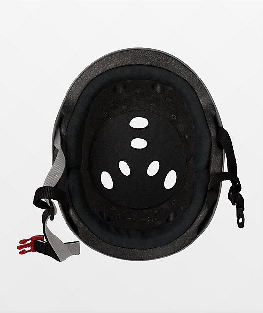 Triple Eight Dual Certified Matte Gunmetal Carbon Skateboard Helmet ...
