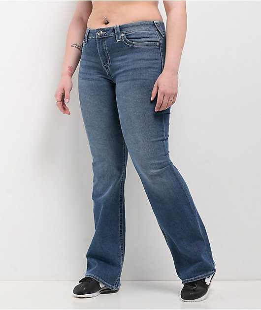 True Religion Becca Crystal Wing Marina Mid Rise Bootcut Jeans | Zumiez
