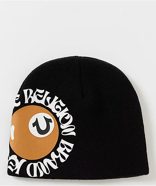 True Religion Billiard Black Skully Beanie | Zumiez