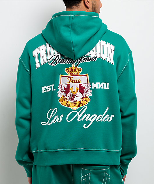 True Religion Crest Big T Oak Leaf Zip Hoodie | Zumiez