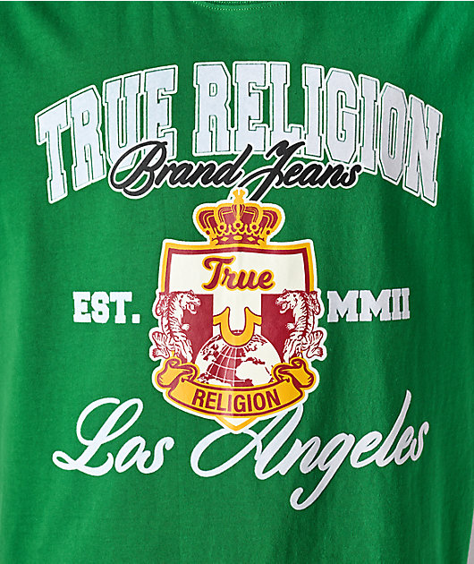 True Religion Elite Crest Green T-Shirt | Zumiez