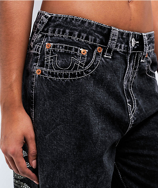 True Religion Jessie Wing Super Baggy Silver Sun Wash Jeans | Zumiez