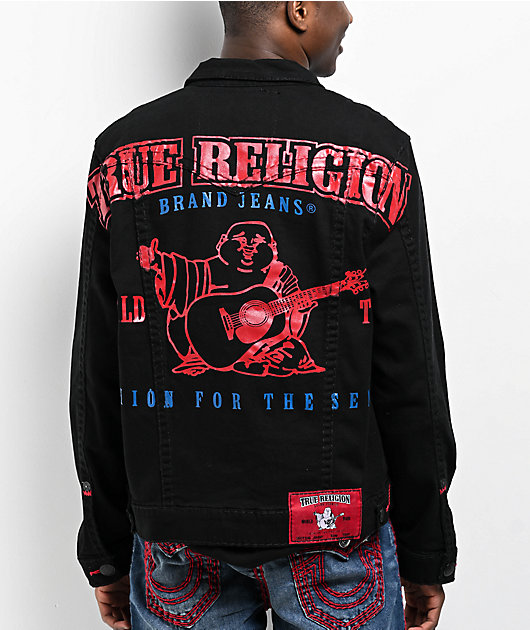 True Religion Jimmy Super T Black Denim Jacket | Zumiez