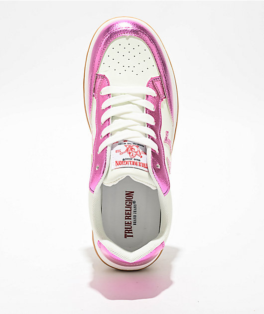 True Religion Karlie Pink & White Shoes | Zumiez