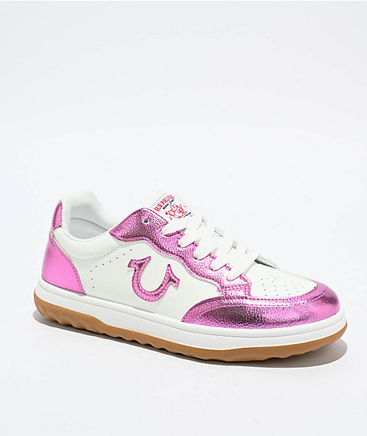 True Religion Karlie Pink & White Shoes | Zumiez