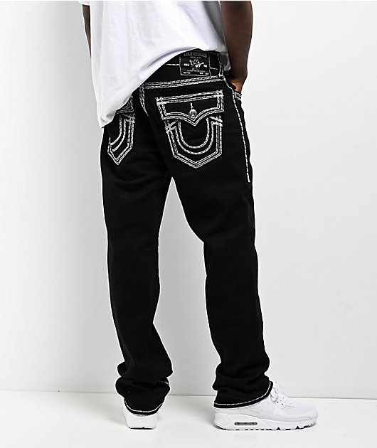 True Religion Ricky Super QT Body Rinse Black Straight Leg Jeans | Zumiez