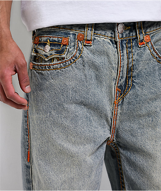 True Religion Vinny Super T Kelp Medium Wash Ultra Baggy Jeans | Zumiez