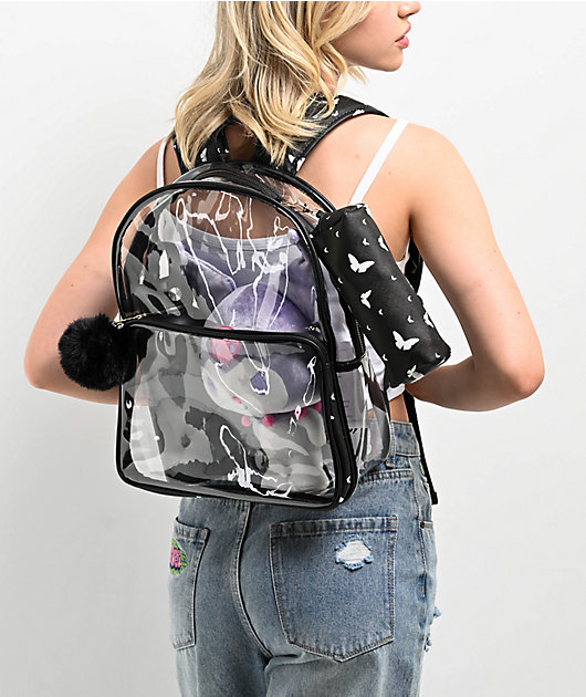 Under1Sky Black & Clear Backpack | Zumiez