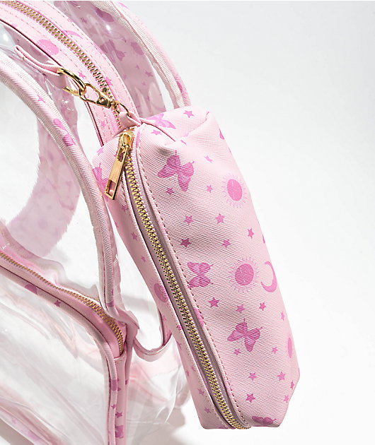 Under1Sky Pink & Clear Backpack | Zumiez