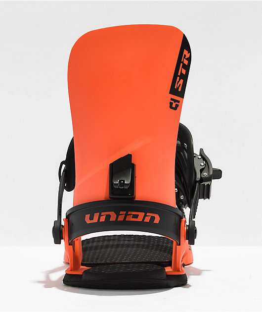 Union STR Hunter Orange Snowboard Bindings 2024 | Zumiez