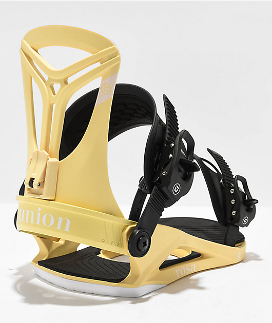 Union Women's Rosa Yellow Snowboard Bindings 2024 | Zumiez