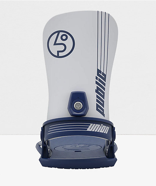 Union x Public Strata White & Blue Snowboard Bindings | Zumiez