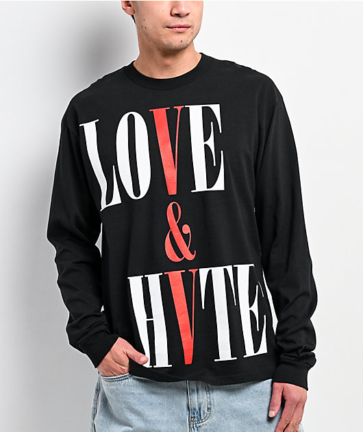 VLONE Love & Hvte Black Long Sleeve T-Shirt | Zumiez