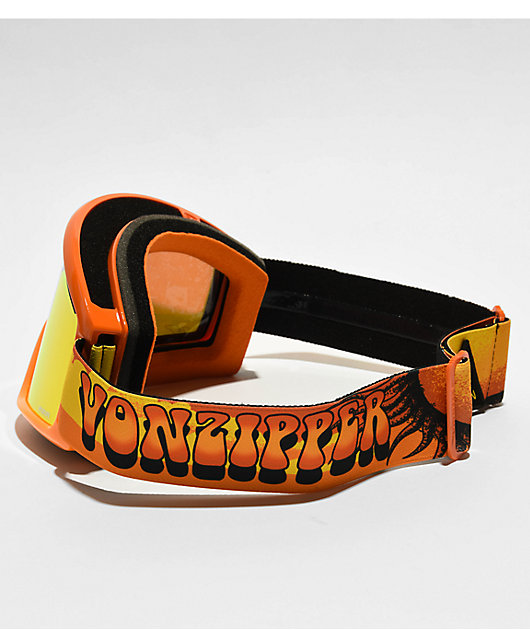 VONZIPPER John Jackson Cleaver Orange & Fire Chrome Snowboard Goggles ...