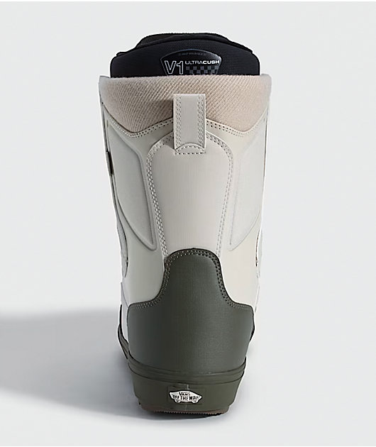 Vans Aura OG Grape Leaf Green & Oatmeal Beige Snowboard Boots 2026 | Zumiez