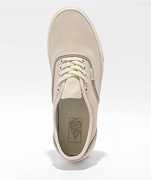 Vans Authentic Silver White & White Skate Shoes | Zumiez