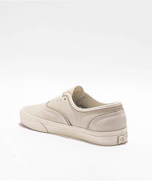 Vans Authentic Silver White & White Skate Shoes | Zumiez
