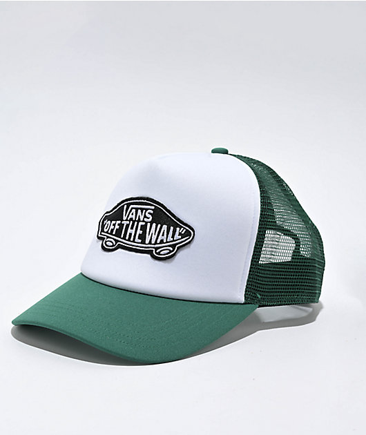 Vans Classic Patch Curved Bill Green & Black Trucker Hat | Zumiez