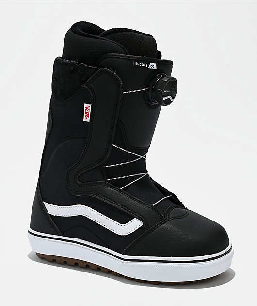 Vans Encore OG Black & White Snowboard Boots | Zumiez