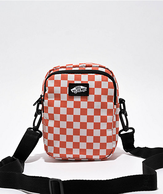 Vans Go Getter Coral Checker Crossbody Bag | Zumiez
