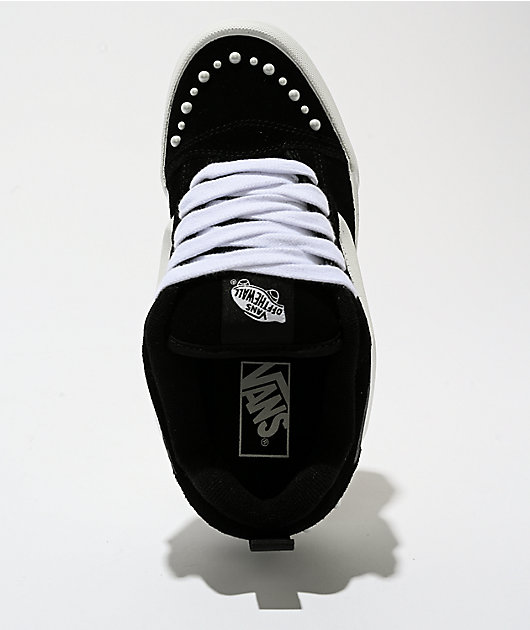 Vans Knu Skool Pearls Black & White Skate Shoes | Zumiez