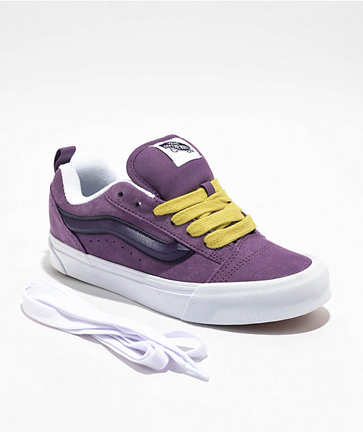Vans Knu Skool Purple & White Skate Shoes | Zumiez