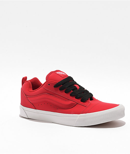 Vans Knu Skool Red & Black Skate Shoes | Zumiez