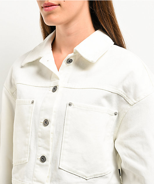 Vans Raynes White Crop Trucker Jacket | Zumiez
