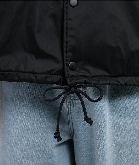 Vans Riley Black Hooded Coaches Jacket | Zumiez